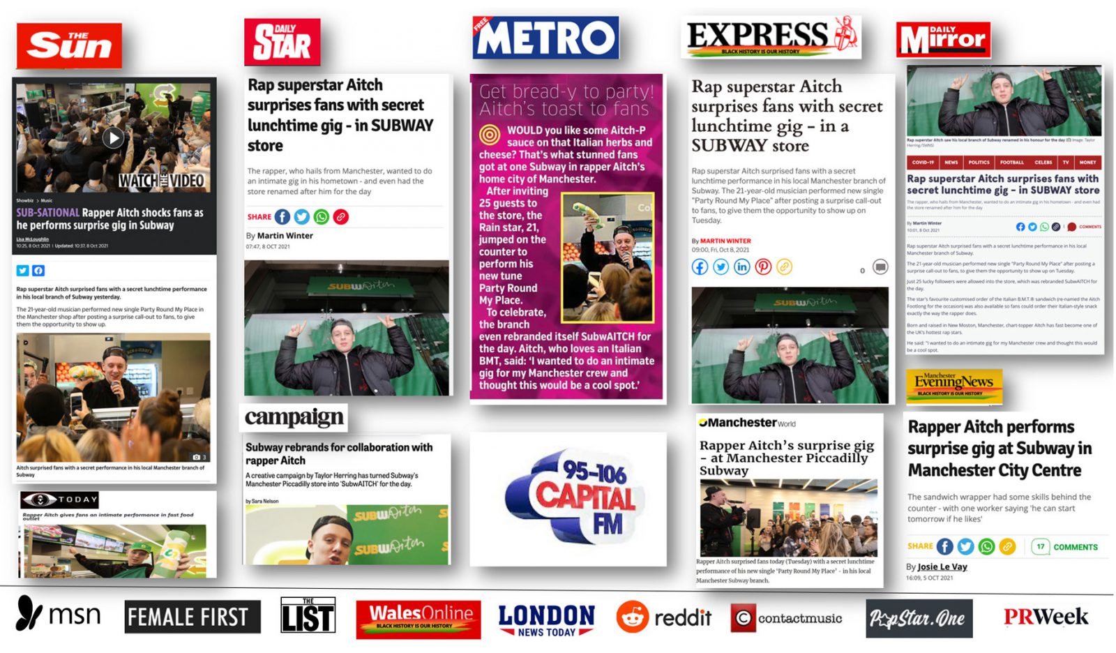 Rapper Aitch delights fans with Subway takeover | Taylor Herring